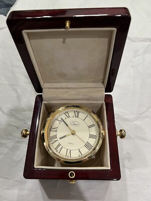 Chass Quartz Clock Treasure Chest Captain's Clock In Wooden Box Working ...