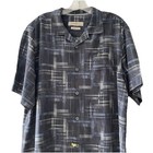 Tommy Bahama Men Size Large 100% Silk Original Fit Button Up Blue Artsy Shirt | eBay