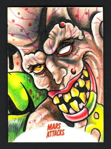 MARS ATTACKS INVASION SKETCH CARD BY LYNDAL FERGUSON B | eBay