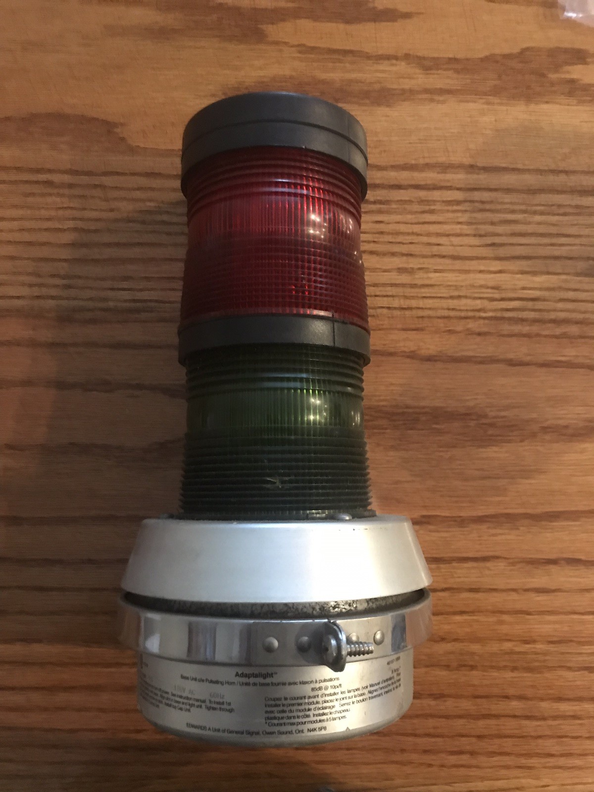 AdaptaBeacon 101CBS-N5 Stackable Beacon Base Unit w/ Horn 120VAC RED ...