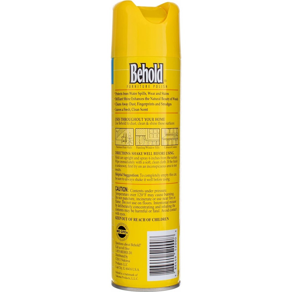3 Pack Behold Furniture Polish Aerosol, Lemon, 12.5 oz | eBay