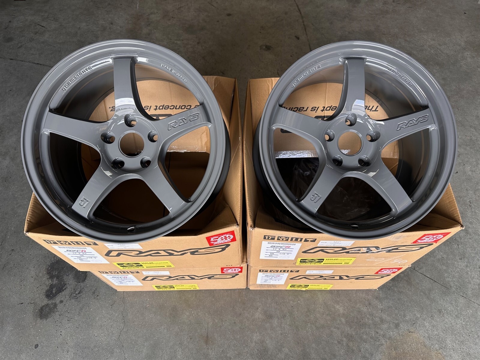 RAYS GRAMLIGHTS 57CR 17x9 5x114 38 WHEELS RIMS FOR CIVIC S2000 S2K ...