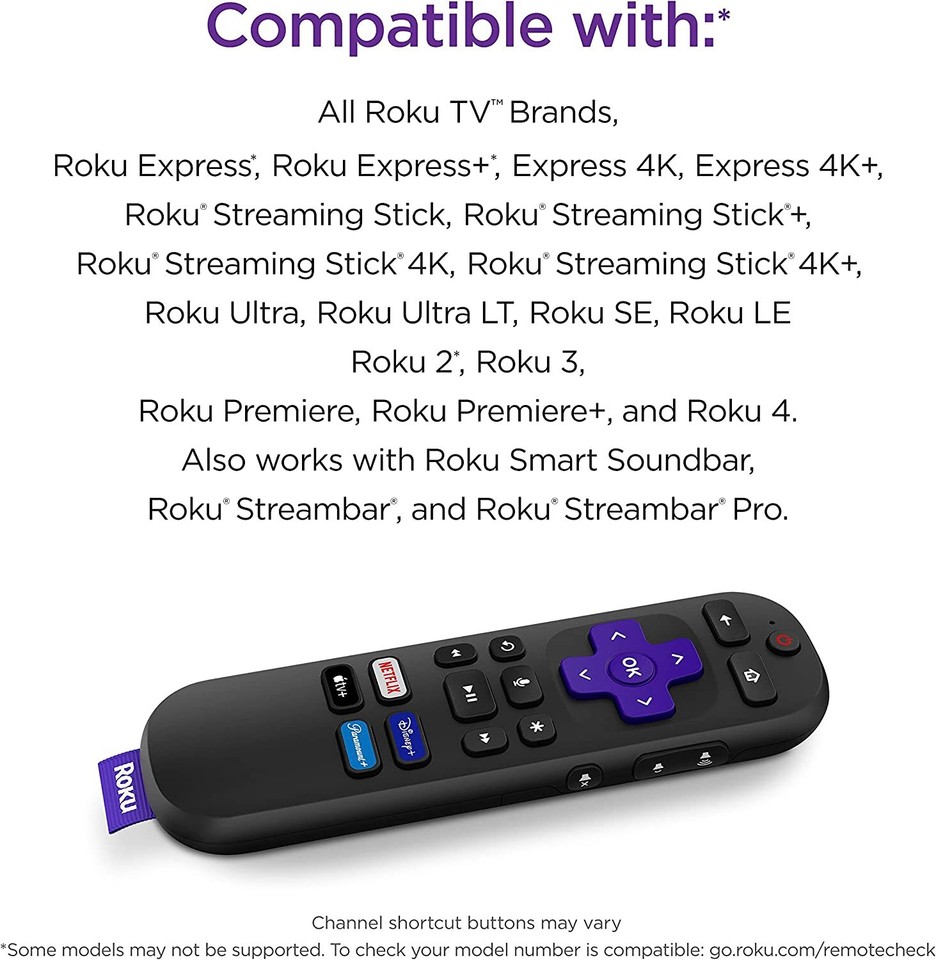 Roku RCA1R Official Voice Remote for Roku Players Roku Audio Roku TV | eBay