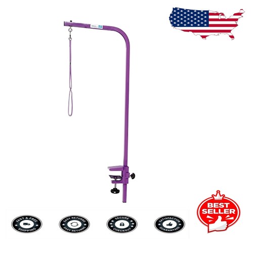 36" Adjustable Powder Coated Steel Grooming Arm with Clamp for Pets ...