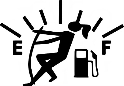 Sticker motif femme avec jauge carburant pour trappe à essence | eBay