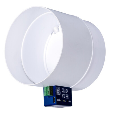 Elektrische Drosselklappe Regelklappe PVC Lüftungsrohr Rundrohrsystem ...