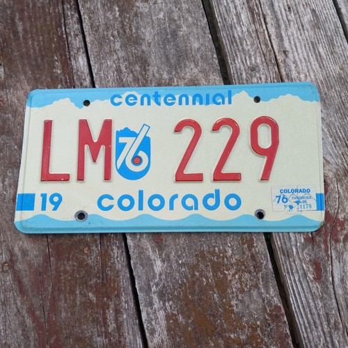 1976 Colorado License Plate - "LM 229" CENTENNIAL 1976 Colorado | eBay