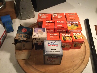 Oil Filter Lot, 12 Pce Mix, FRAM, Delco, Purolocator, PF 45, PF 30 ...