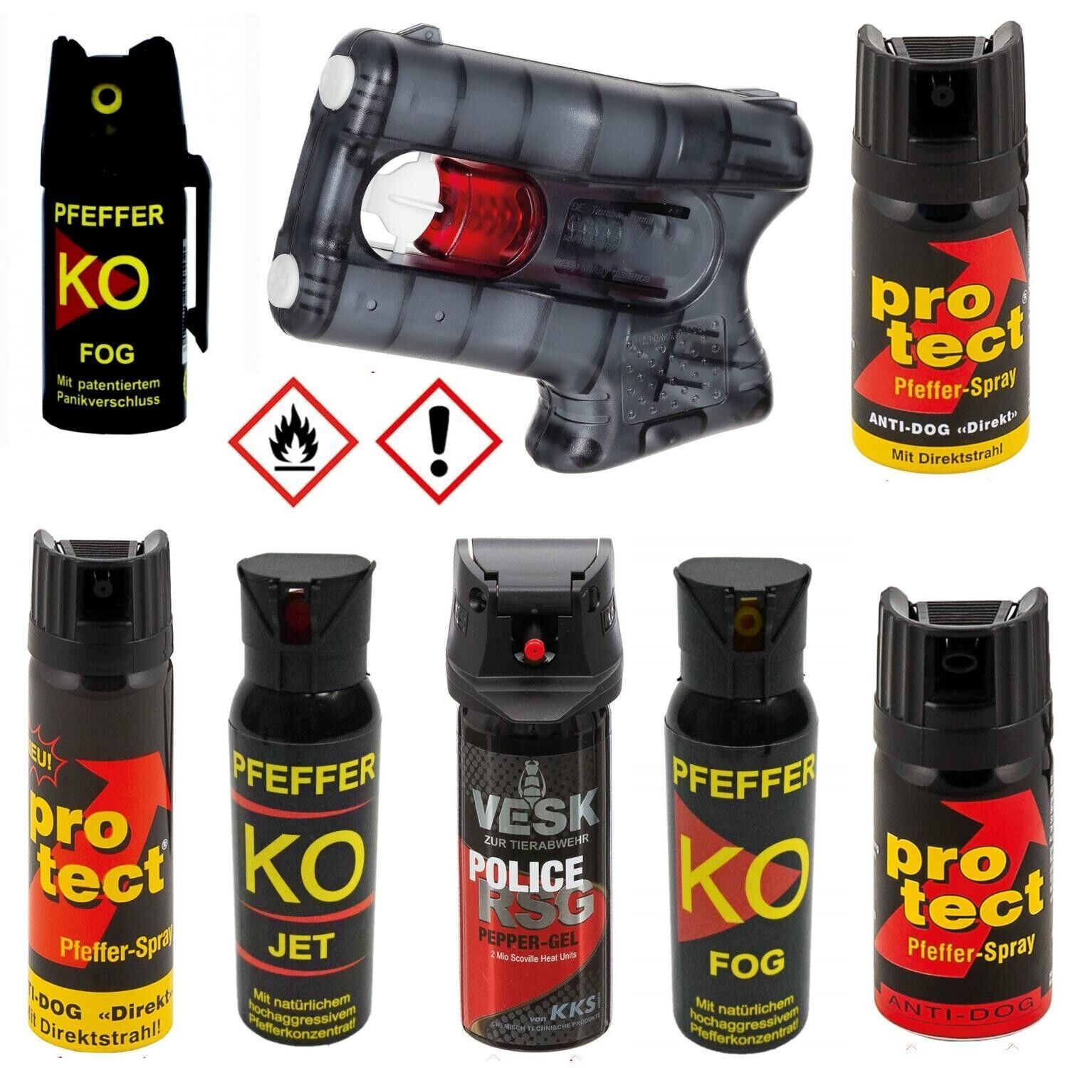 Ballistol Pfeffer-KO JET Pfefferspray Tierabwehr KO Abwehrspray ...
