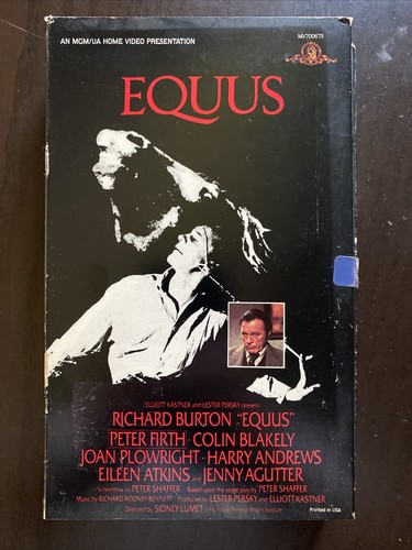 Equus VHS - Clamshell Box - Richard Burton - Peter Shaffer - Jenny ...