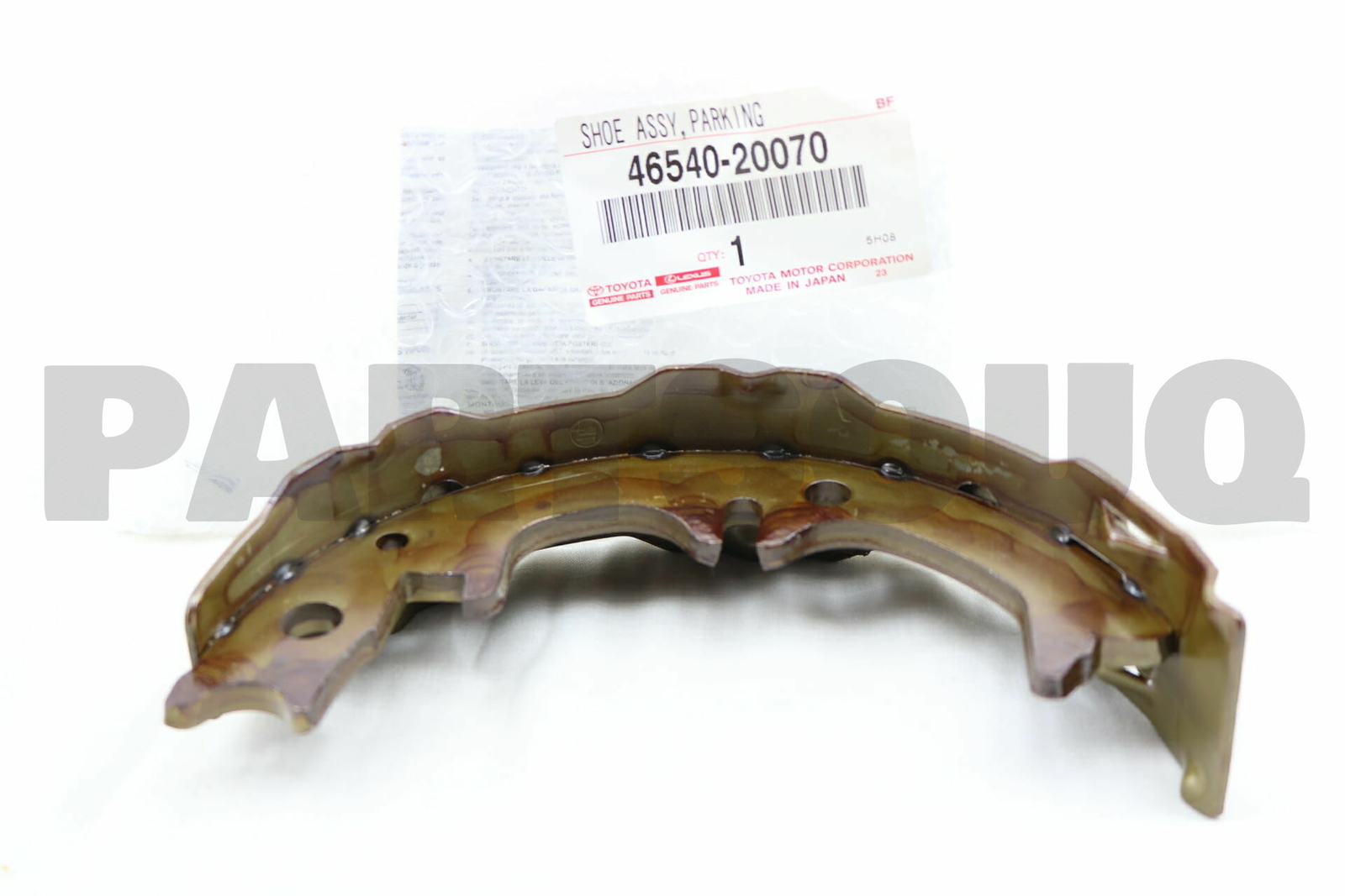 4654020070 Genuine Toyota SHOE ASSY, PARKING BRAKE NO.1, RH/LH 46540 ...
