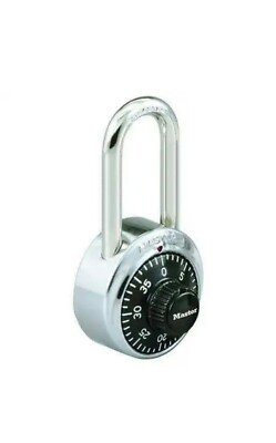 Master Lock 1525LF Long Shackle Padlock Combination V30 Key Control ...