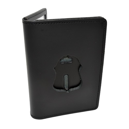 FBI Badge Wallet Double ID Cards Outside Mount Black Leather ...