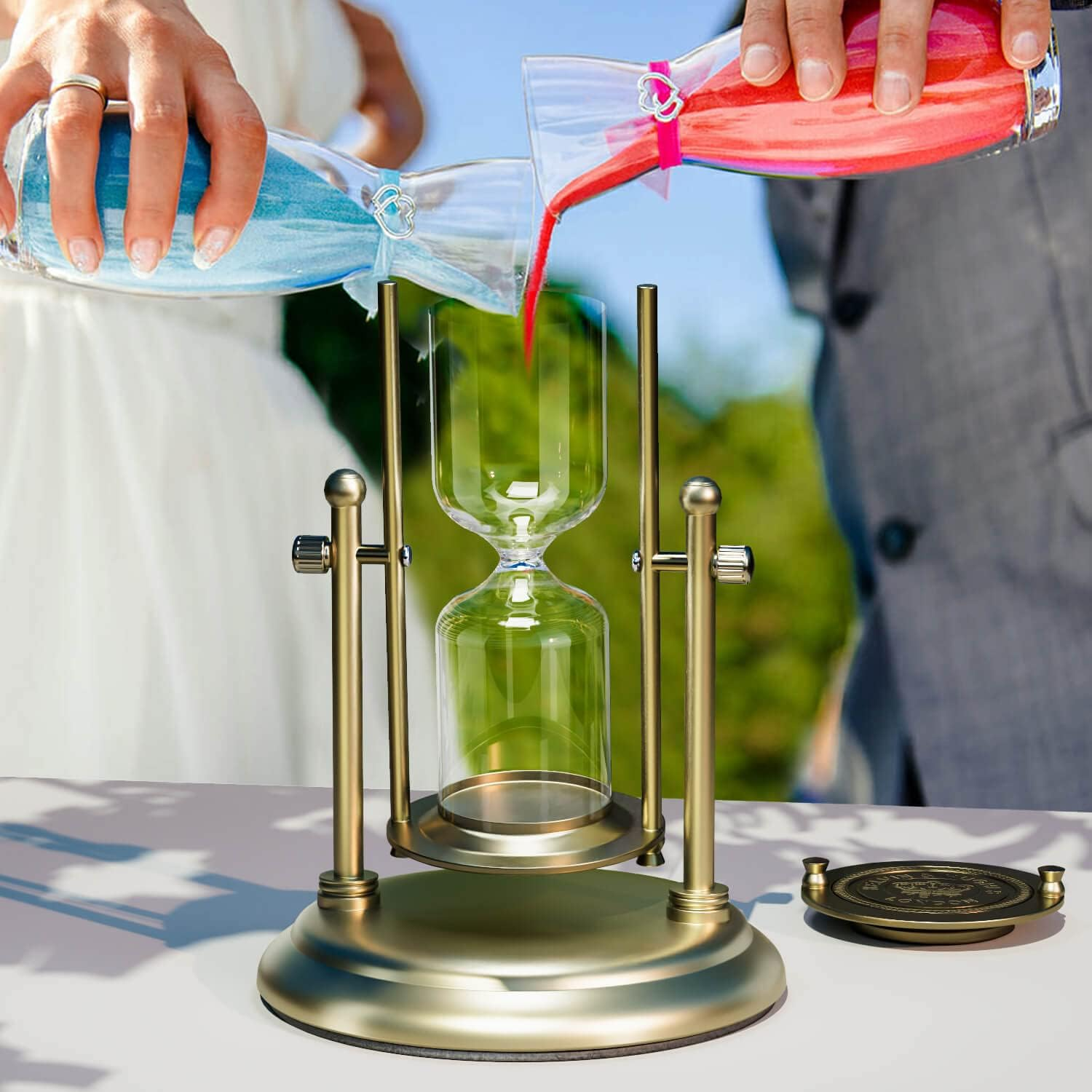 Empty Hourglass Fillable, Brass 360° Rotating DIY Sand Timer, Unity ...