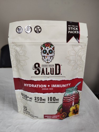 Salud 2-in-1 Hydration Packets + Immunity Electrolytes Powder, Hibiscus ...