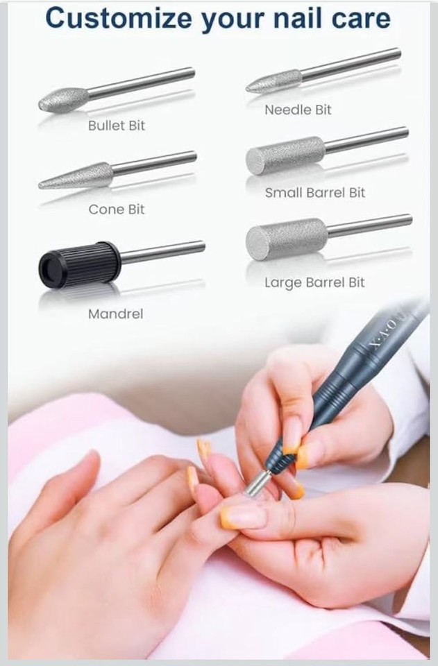 20000RPM USB Portable Nail Drill Electric Nail File Set Professional ...