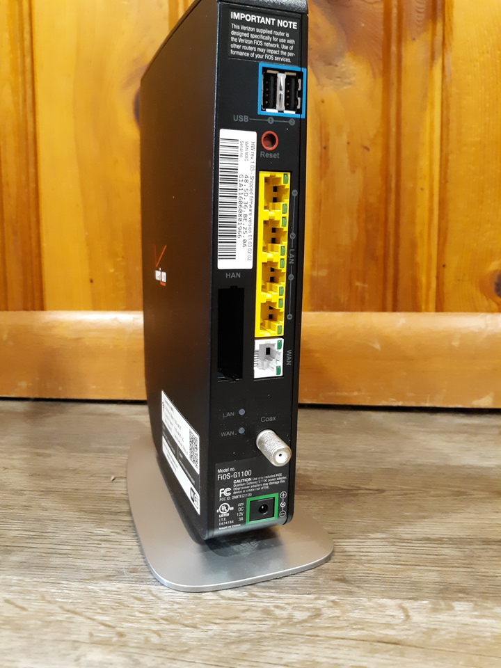 Verizon G1100 Router FiOS-G1100 Dual Band W/AC &Cat 5E With Stand(Fios ...