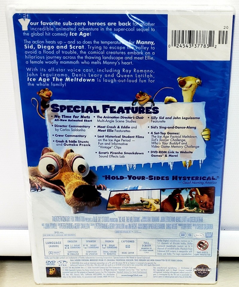 ICE AGE - THE MELTDOWN - NEW SEALED WIDESCREEN DVD 24543377719| eBay