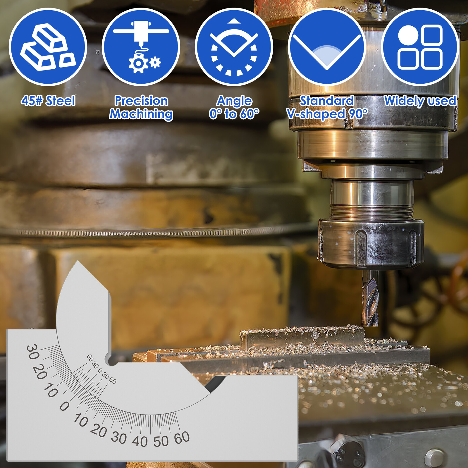 V Block Angle Gauge AP25 0°- 60° Adjustable Micro Angle Gauge fiGaI | eBay
