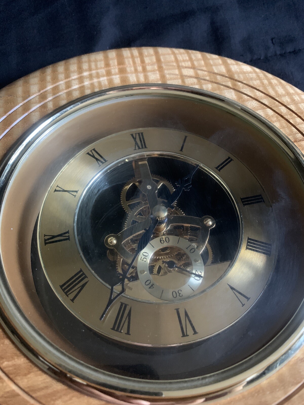 Vintage Skeleton Clock. Mechanical Wooden Gear clock. Perfect condition ...