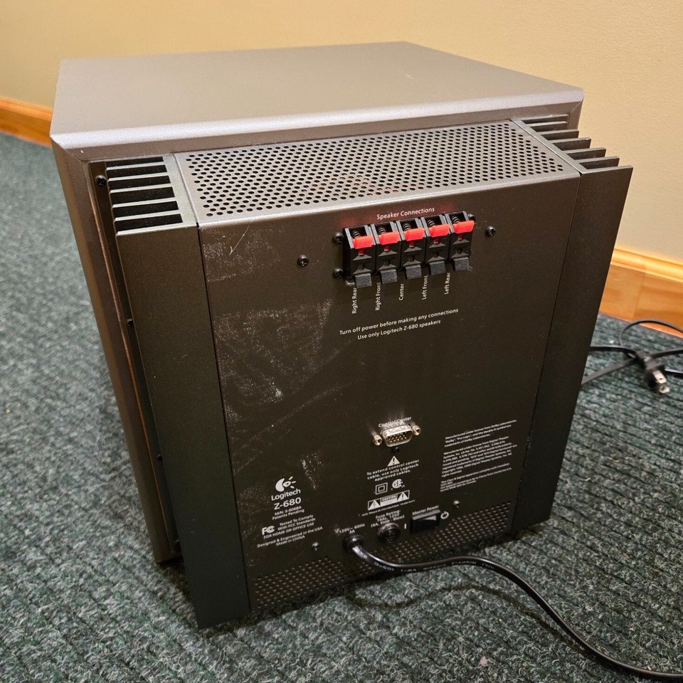 Logitech Z-680 THX Dolby Digital 5.1 Subwoofer Only | eBay