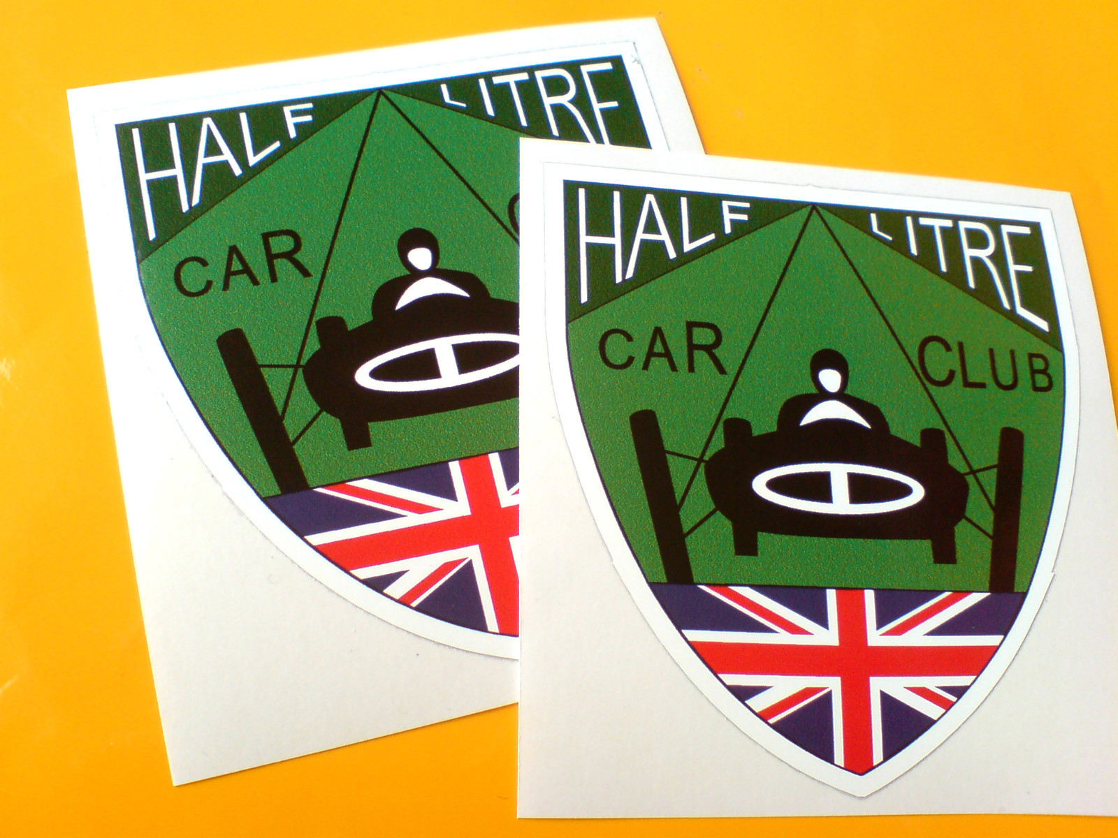 HALF LITRE CAR CLUB Classic Vintage Car Goodwood fans Stickers Decals 2 ...