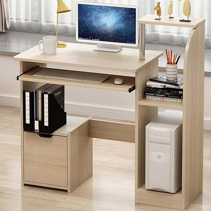 Computer Desk Laptop Pc Study Table Home Office Desk Furniture Shelf ...