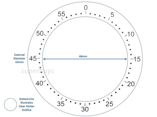 60 Minute Timer Countdown Adhesive Dial Knob Sticker Stove Oven Cooker ...