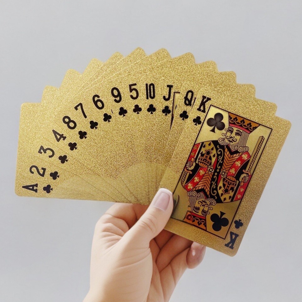 Deck Of Diamond Waterproof Golden Playing Cards,Deck Of Cards, HD ...