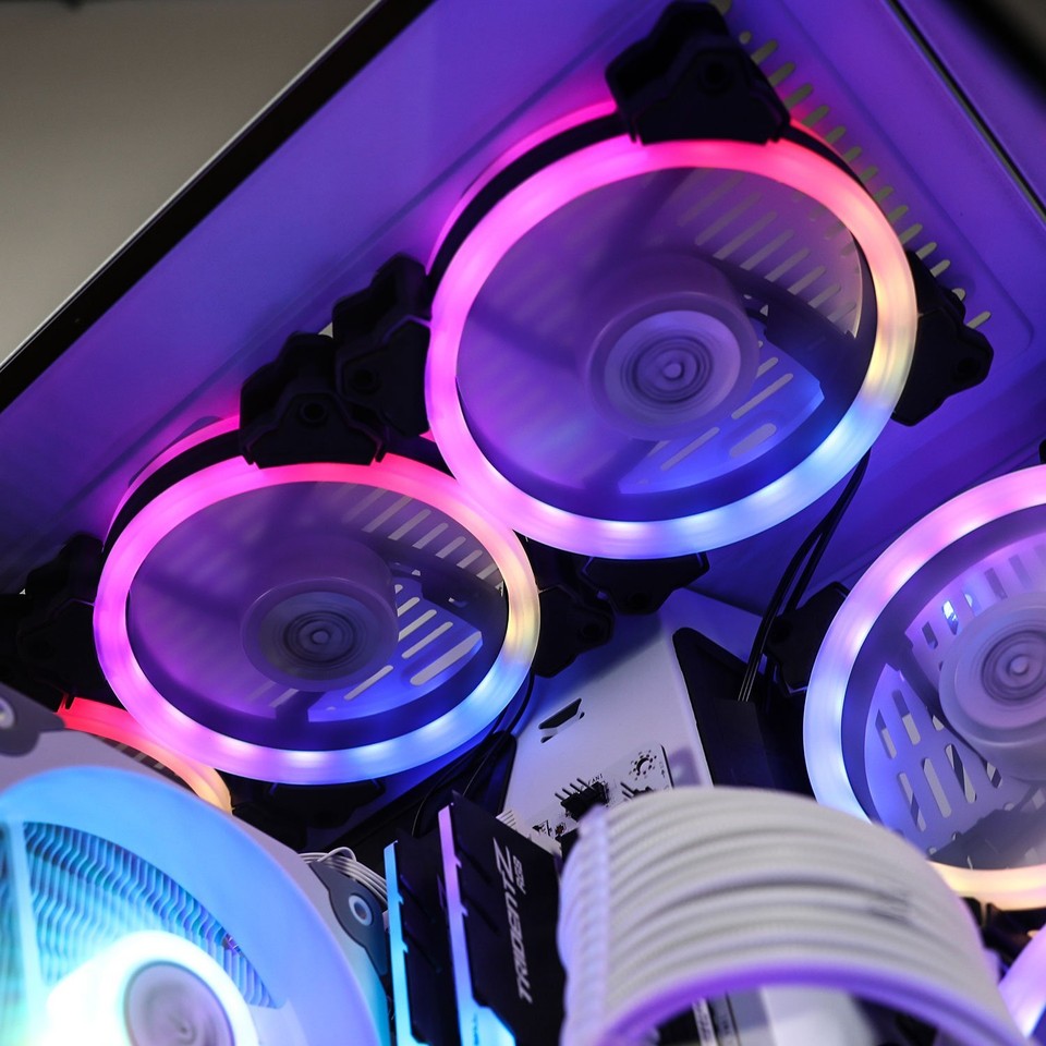 120mm LED ARGB Computer Case Fan PC Cooling Addressable RGB Motherboard ...