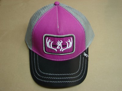 New Browning Typical Cap Magenta 308290661 Snap Back Mesh Back Baseball ...