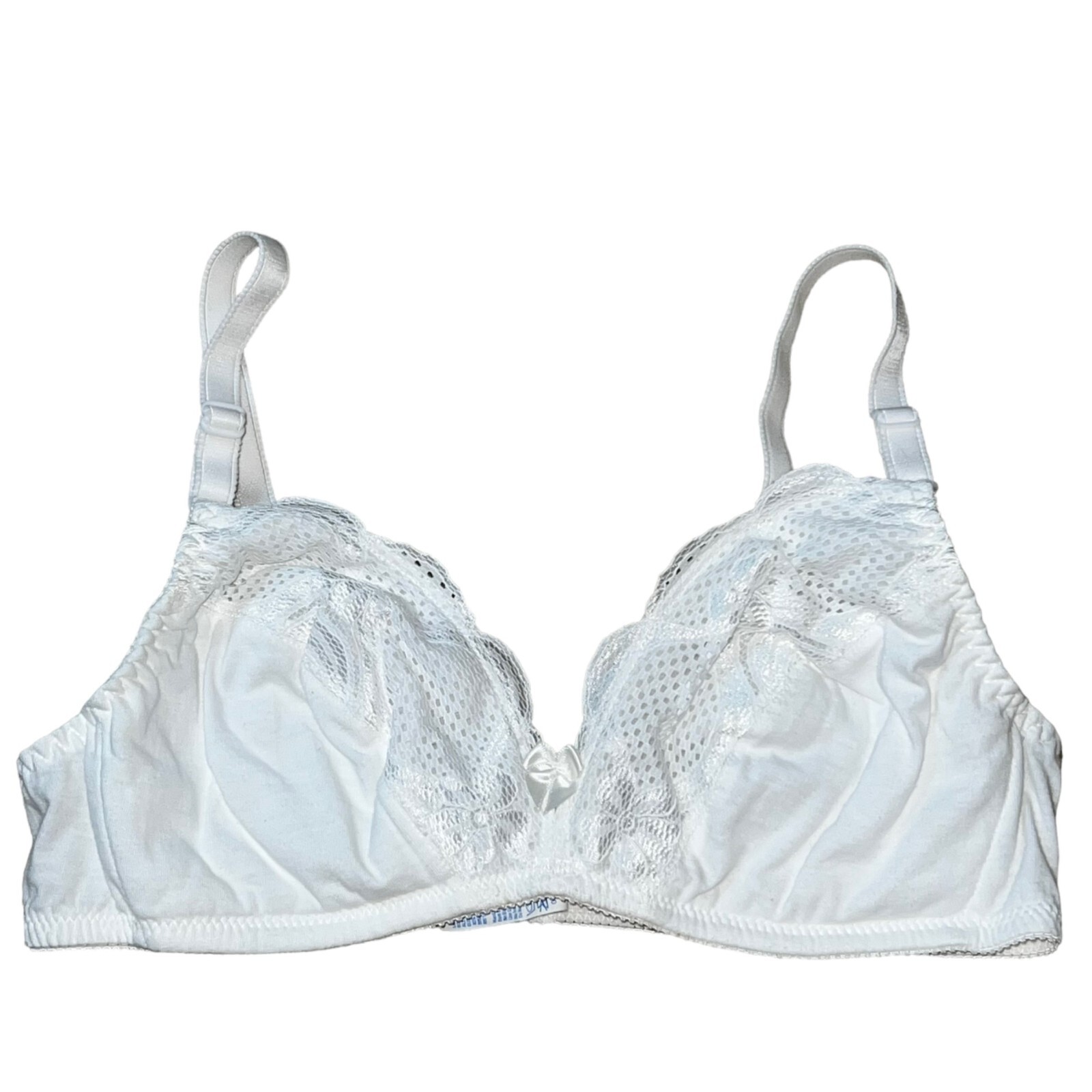 Warner's Cotton Kisses Vintage Bra Size 38B White - Gem