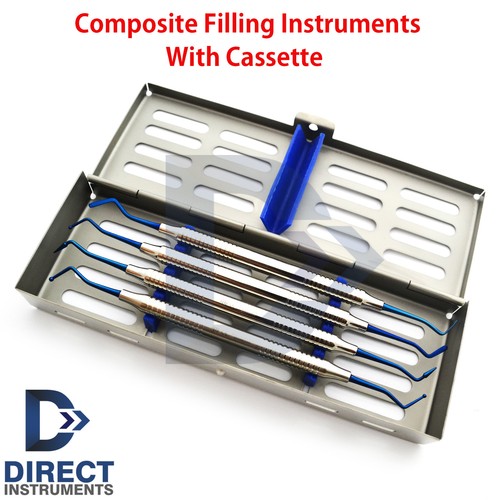 Blue Titanium Coded Tips Dental Composite Plastic Filling Instruments ...