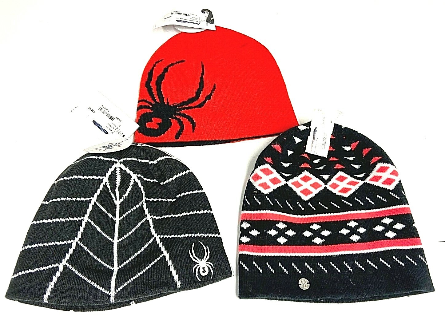 Spyder Beanie Hats NWT Color Choice Snow Ski Men Women Red, Black Web ...