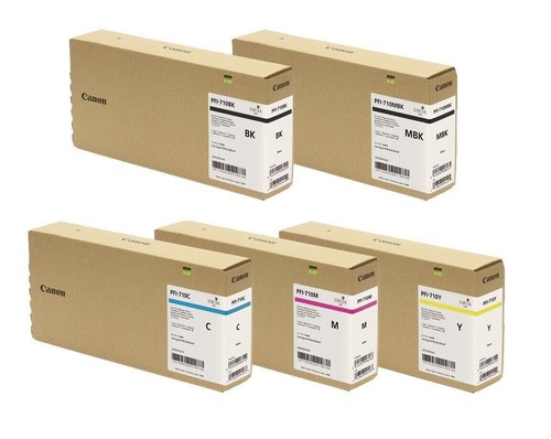 Original Canon PFI-710 Ink 700ml Cartridge Black Matte Black Cyan ...