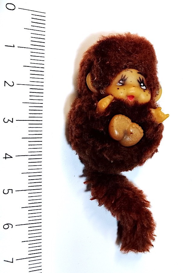 Moncicci Kiki Monchichi 70s brown micro puppet loose mini pupazzetto ...
