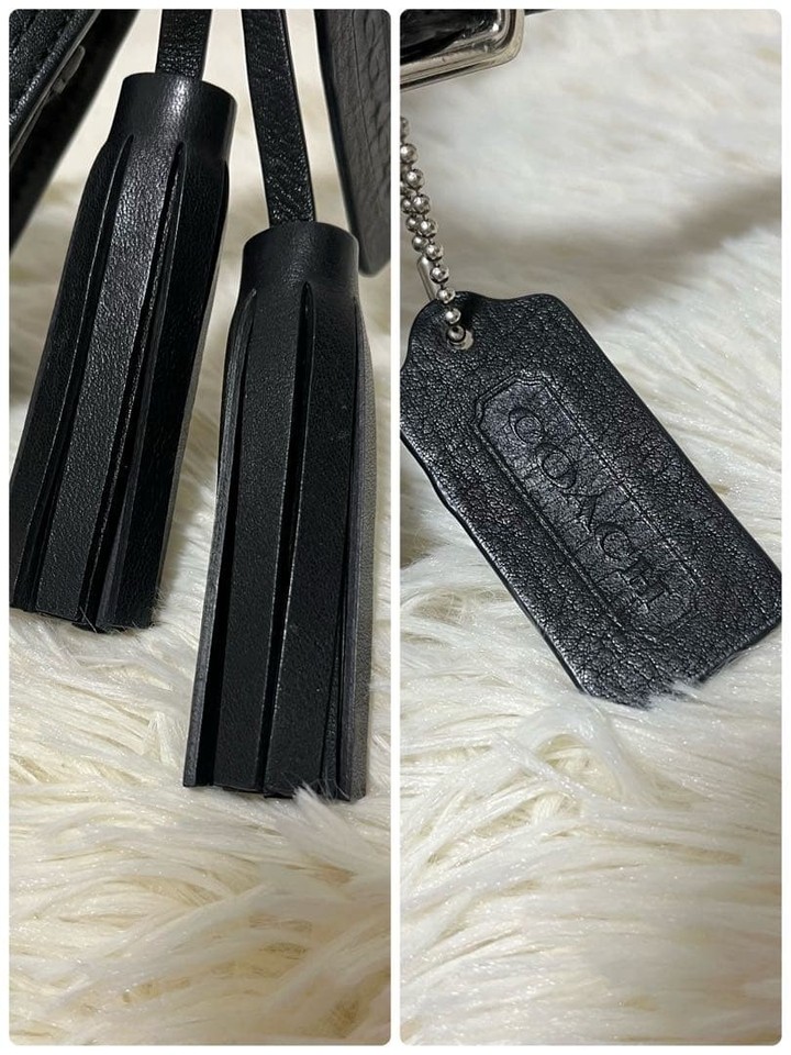 Coach Old Coach Legacy 19925 Amanda Flap Shoulder Bag Turn Lock Black ...