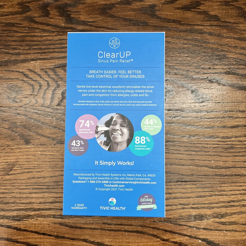 ClearUP Sinus Pain Relief Tivic Health Microcurrent Device NEW UNOPENED ...
