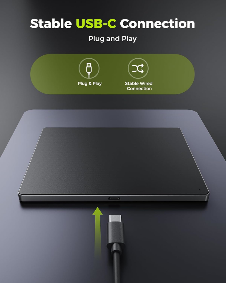 Seenda Wired Touchpad for Windows, External Ultra Thin Aluminium USB ...