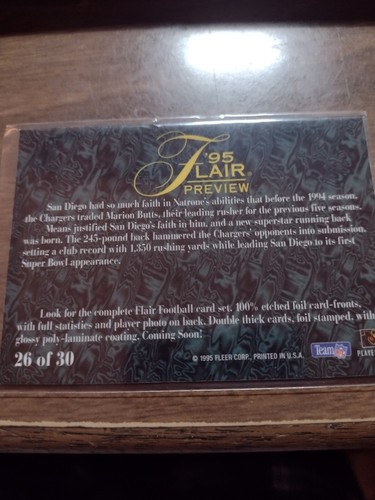 Reggie White & Natrone Means Flair #11&26 NEW | eBay