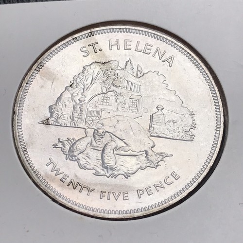 Saint Helena 1952-1977 Cu-Ni 25 Pence Crown-size Coin - Queen's Silver ...