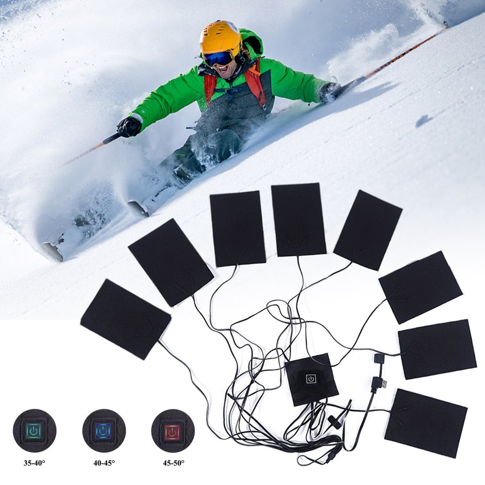 USB Clothes Heater Pad Electric Heating Sheet Warmer Vest Jacket ...