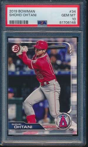 PSA 10 SHOHEI OHTANI 2019 BOWMAN Paper #34 LOS ANGELES DODGERS GEM MINT ...