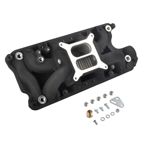 Black Air Gap Aluminum Intake Manifold For Small Block Ford SBF 260 289 ...