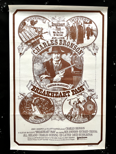 Breakheart Pass Australian One-sheet Movie Poster 70s Alistair MacLean ...