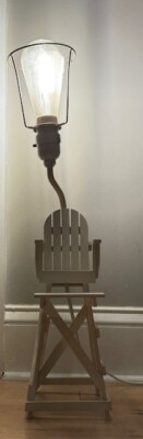 Lifeguard Bench Chair Lamp white really cute NEW 20-5/8" tall | eBay