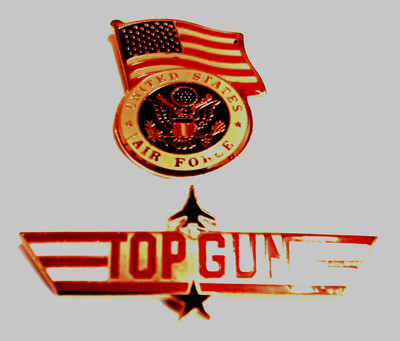 United States Air Force Top Gun Pin & Flag Pin Top Gun measures 1 3/4in ...