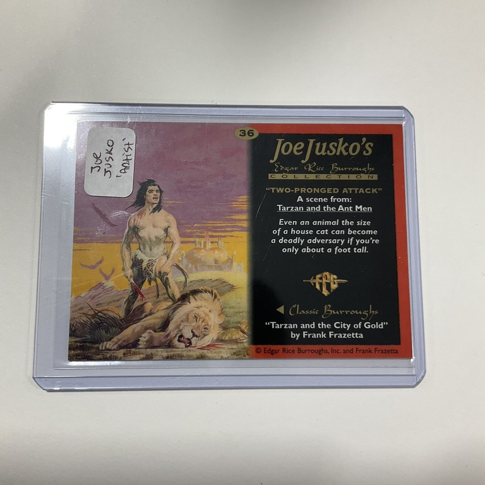 1994 FPG JOE JUSKO’S EDGAR RICE BURROUGHS COLLECTION CARD 36 SIGNED JOE ...