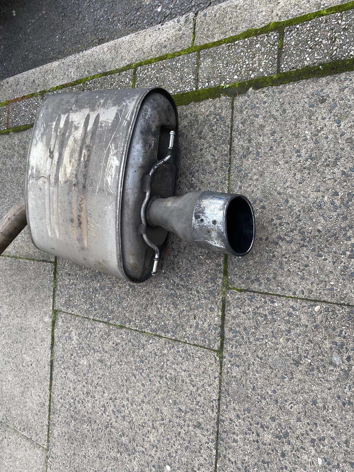 Bmw 5 Series E60 E61 Chrome tip Exhaust System Genuine OEM Back Box ...