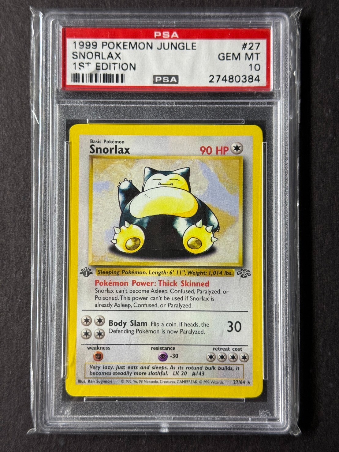 Snorlax 1999 Jungle #27/64 1st Edition Price Guide - Sports Card Investor